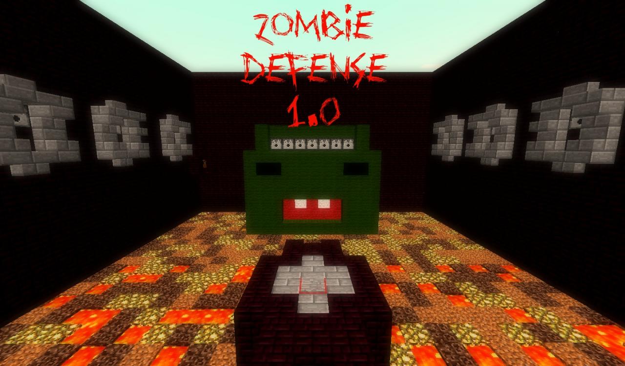 Zombie Defense 1.0 [Redstone Mini-Game] Minecraft Map