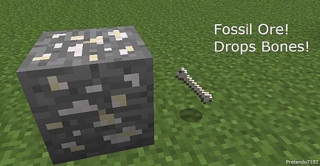 [1.4.6] Fossil Ore - Drops Bones! [MODLOADER] Minecraft Mod