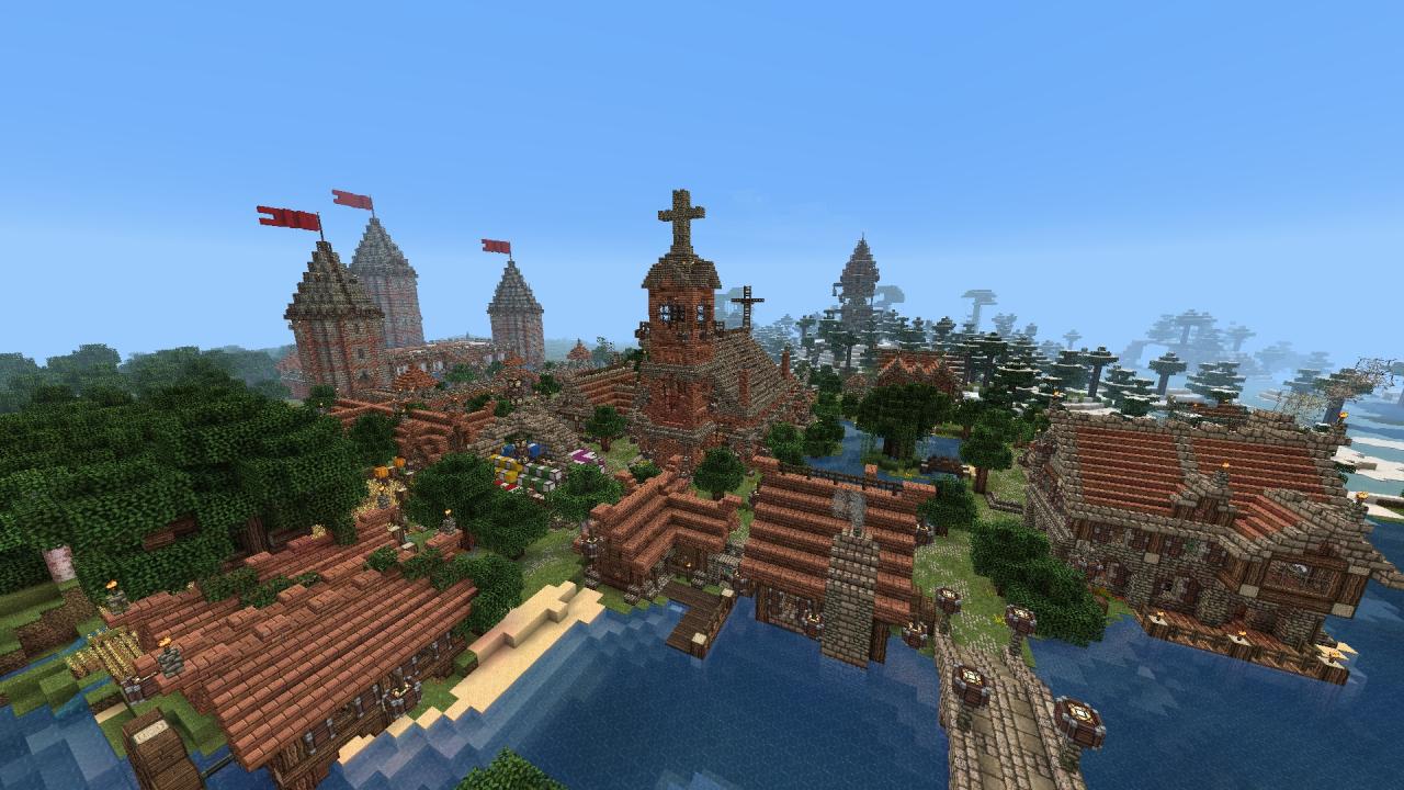Bricktown // My small medieval town Minecraft Map