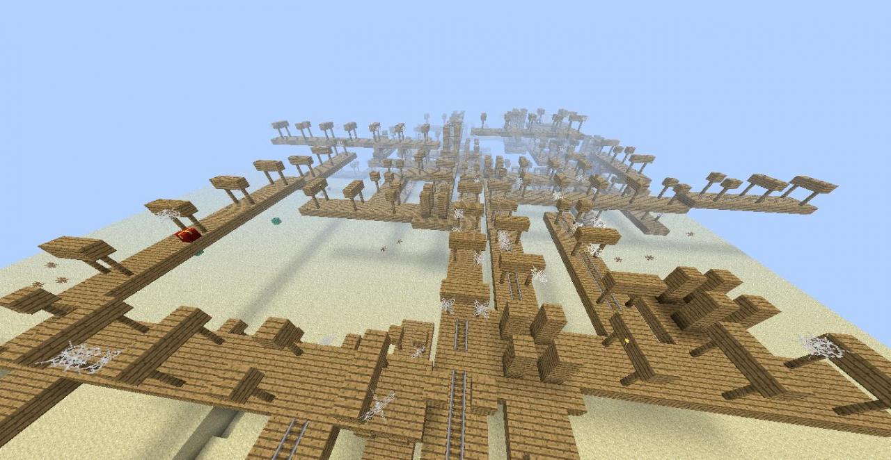 The floating mineshaft and dungeon Minecraft Map