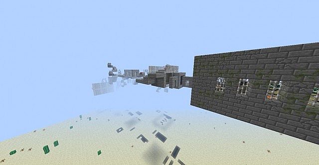 The floating mineshaft and dungeon Minecraft Map
