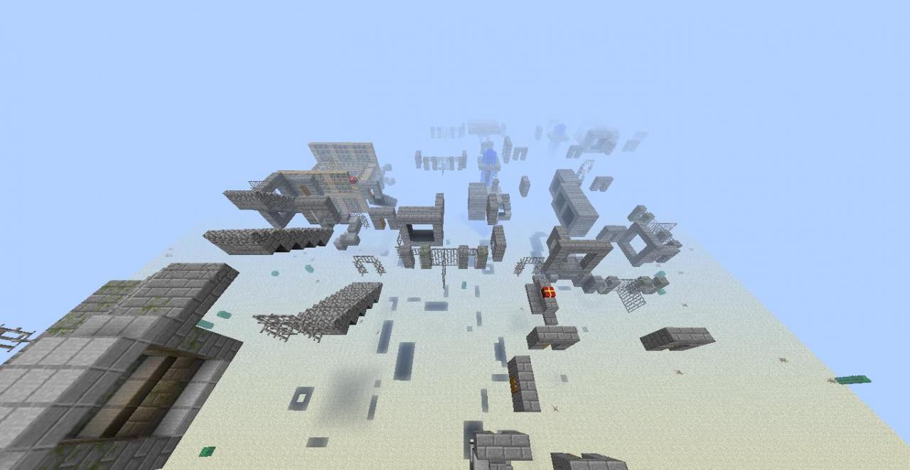 The floating mineshaft and dungeon Minecraft Map