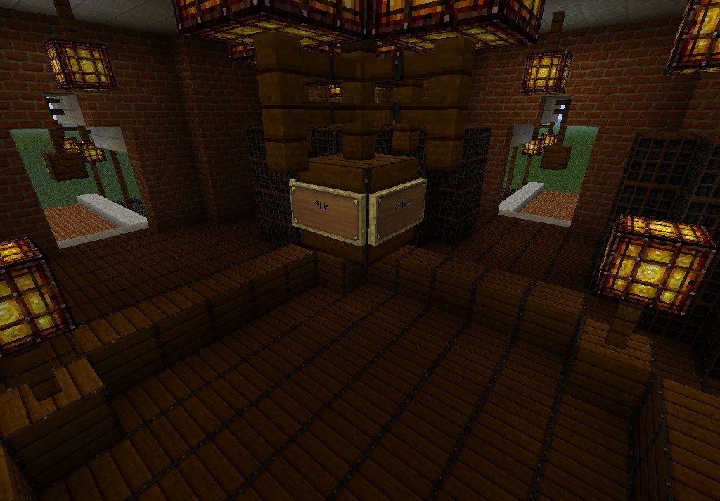 Round brick library Minecraft Map