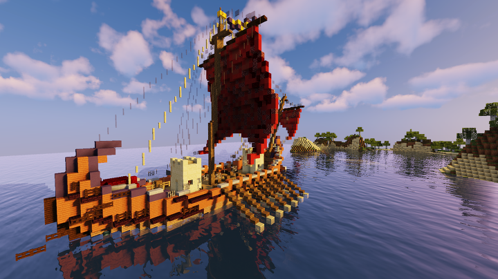Roman warships | Trireme & War Galley | Speedbuild Minecraft Map