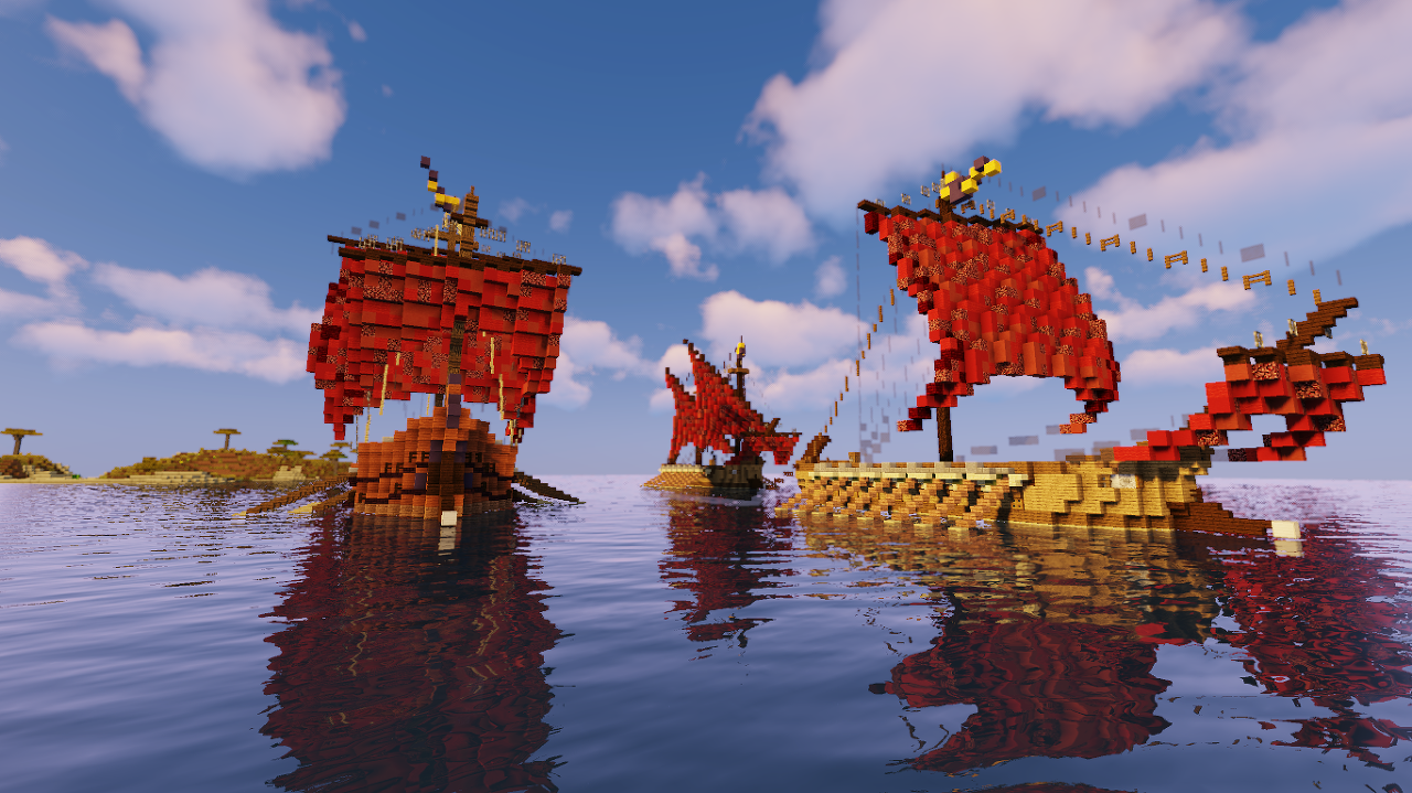 Roman warships | Trireme & War Galley | Speedbuild Minecraft Map