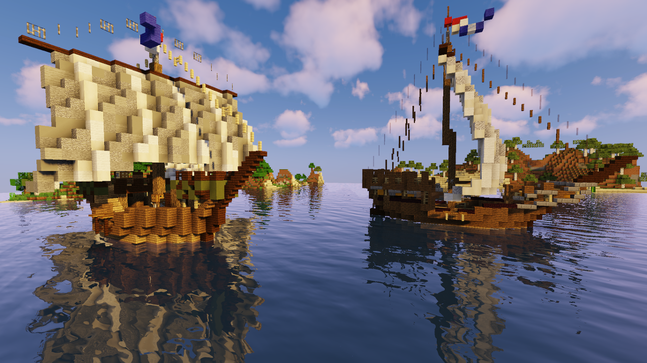 Medieval Cog ships | Speedbuild Minecraft Map