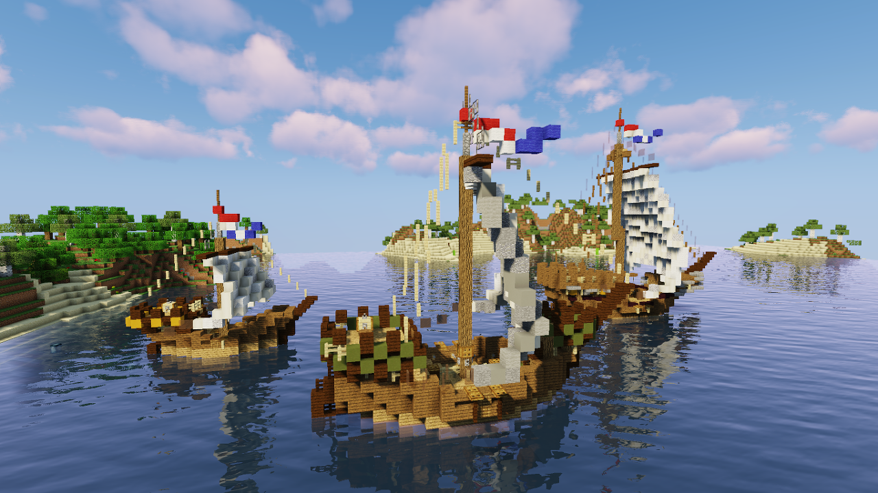 Medieval Cog ships | Speedbuild Minecraft Map