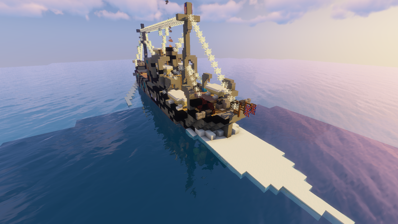 1920s cargo ship WW2 SS. Baltic Minecraft Map