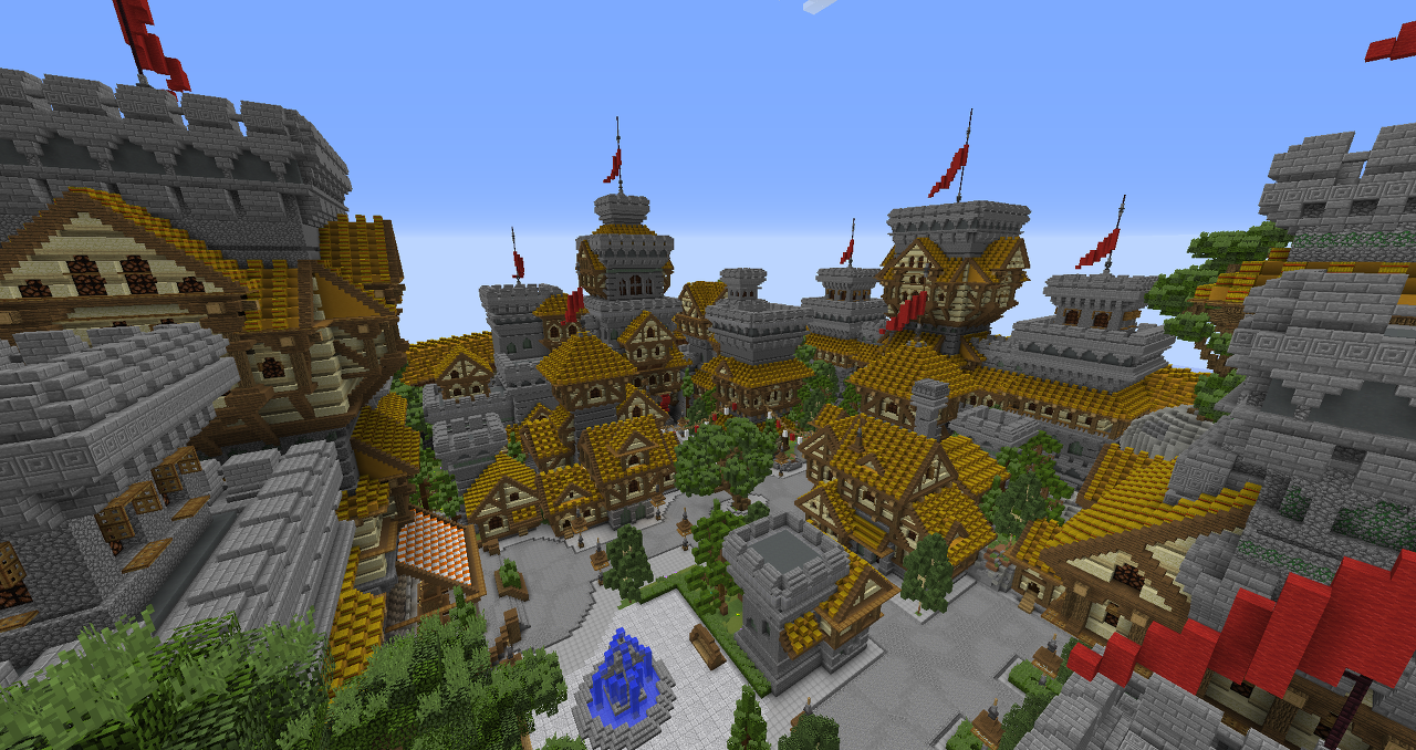 Frossurtin Avenue | A 250x250 Medieval-modern spawn Minecraft Map