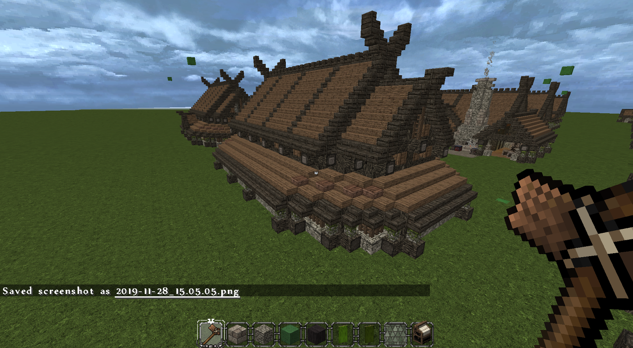 Minecraft longhouse