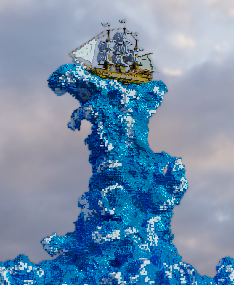 "Ship on the Wave" Minecraft Map