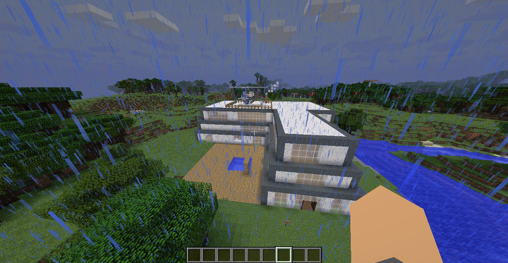 Huge modern mansion Minecraft Map