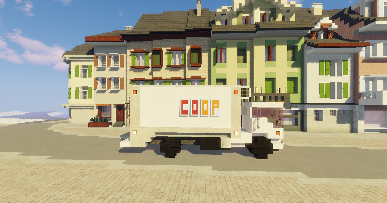 1.5:1 Scale Scania Coop Transport Cargo Van Minecraft Map