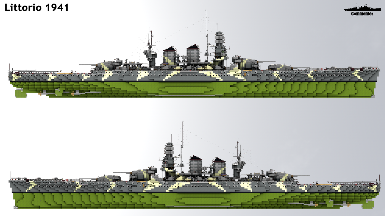 RN Littorio 1:1 Scale Minecraft Map