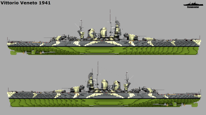 RN Vittorio Veneto 1:1 Scale Littorio class Minecraft Map