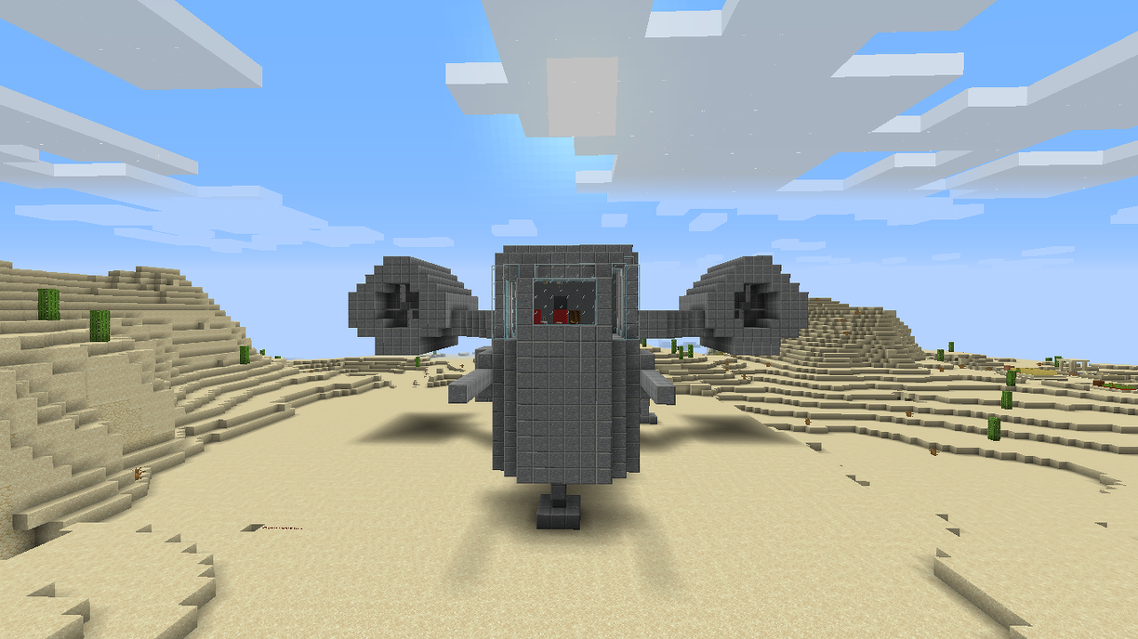 The Mandarlorian Razor Crest Ship Minecraft Map