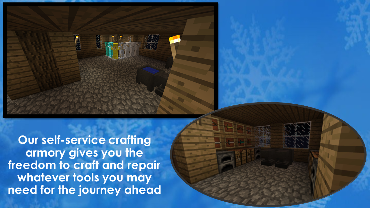 Snowy Mountain Top Crafter's Lodge Minecraft Map