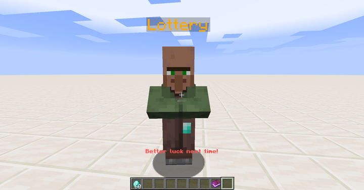 $$ Lotteries $$ (Non-Op and Survival compatible) Minecraft Data Pack