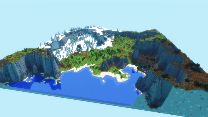 Cliff terraforming | WorldMachine & WorldPainter | 1500x1500 | By Dyl_Art Minecraft Map