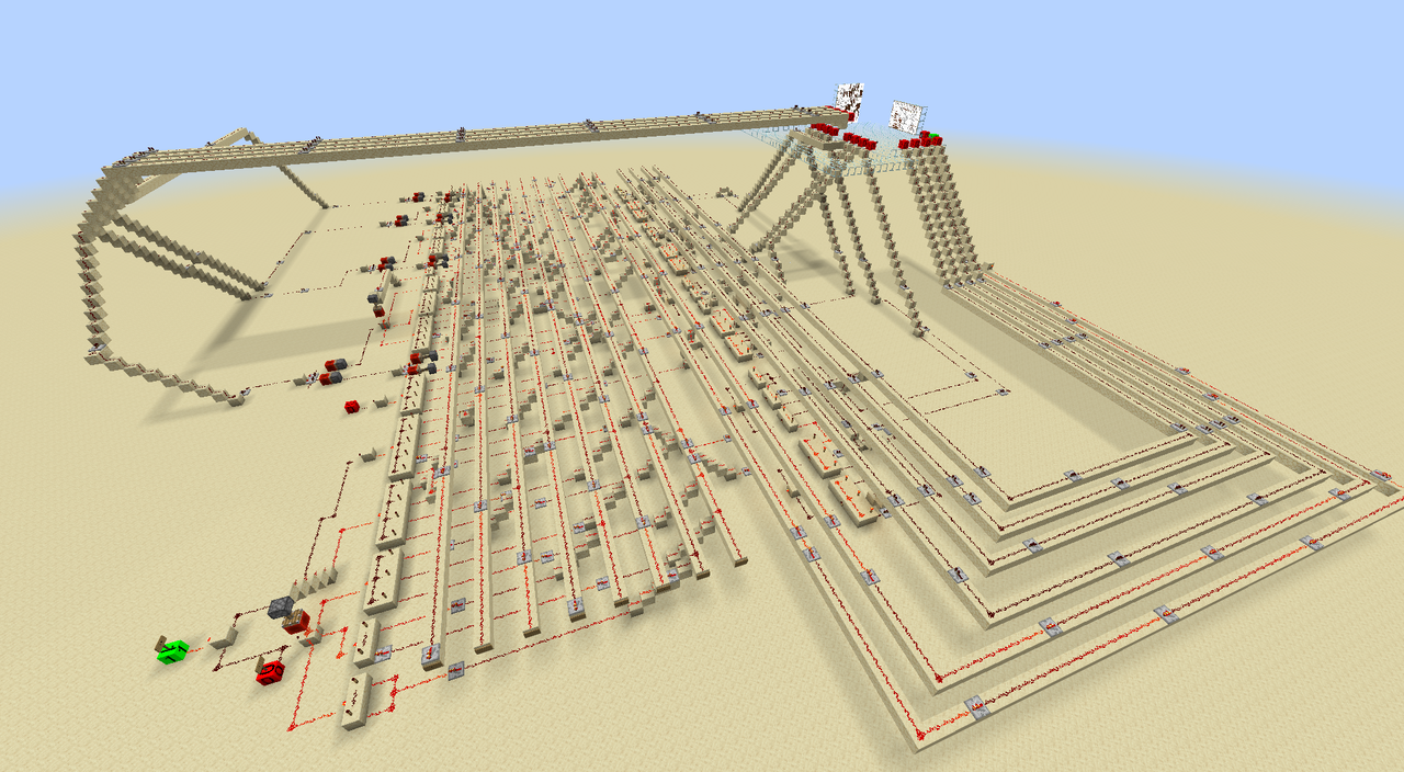 Minecraft 74LS181 ALU Minecraft Map