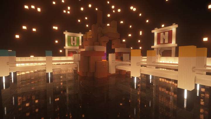 Space Nether Hub Minecraft Map