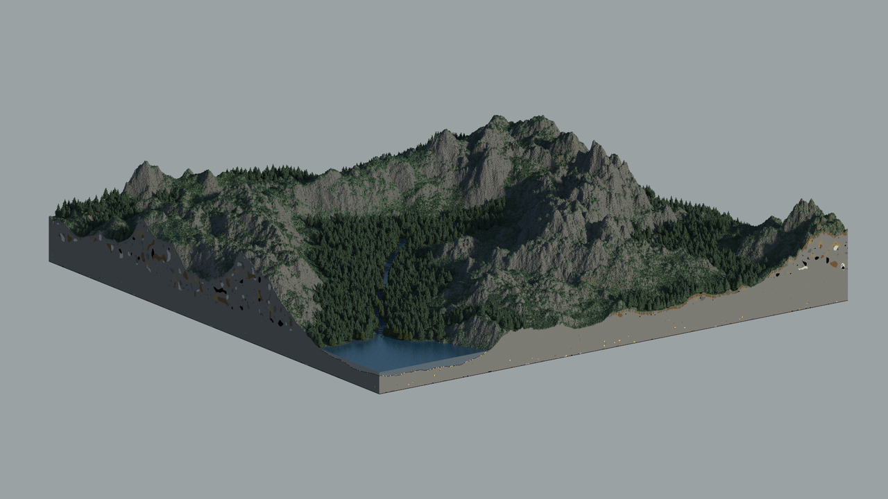 Small mountain range 1000x1000 Minecraft Map