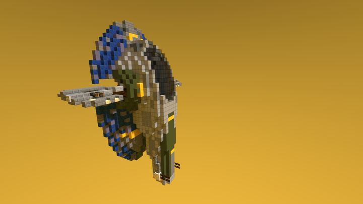 Modified prototype Firespray-31-class "Slave I" 2:1 Minecraft Map