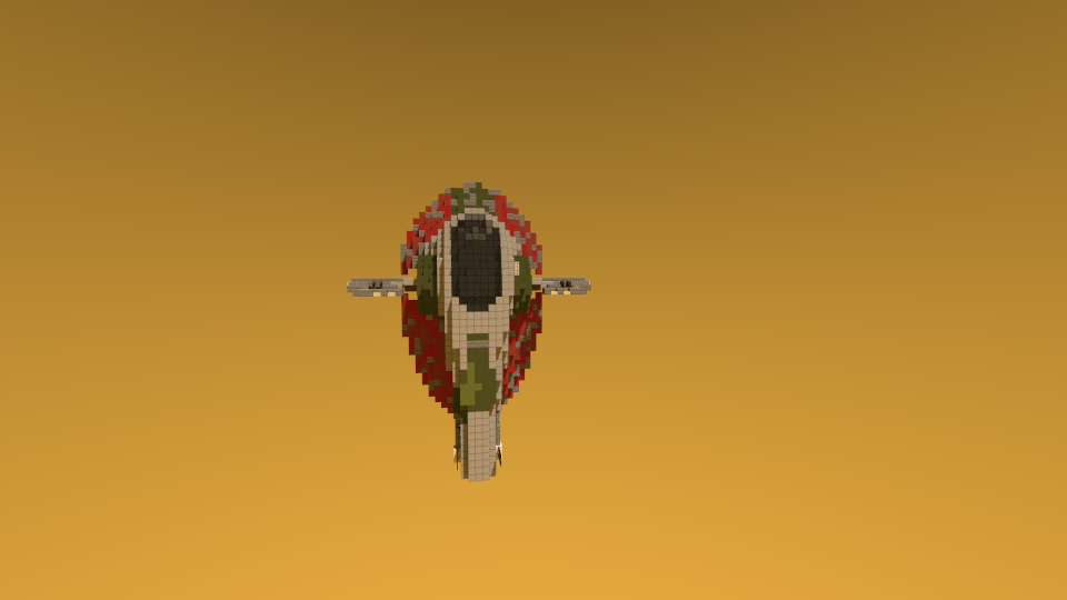 Modified prototype Firespray-31-class "Slave I" 2:1 Minecraft Map