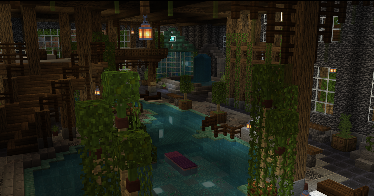 Spa (+village) showcase Minecraft Map