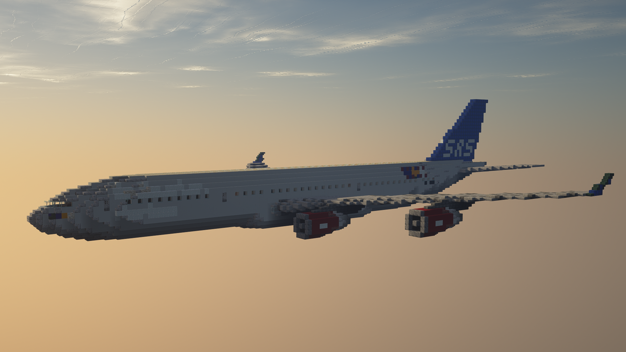F'n'A Gaming Airbus A340-300 SAS(Scandinavian Airlines) Minecraft Map