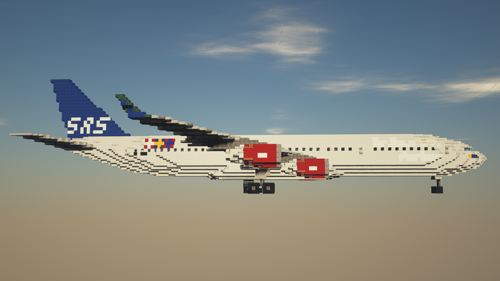 F'n'A Gaming Airbus A340-300 SAS(Scandinavian Airlines) Minecraft Map