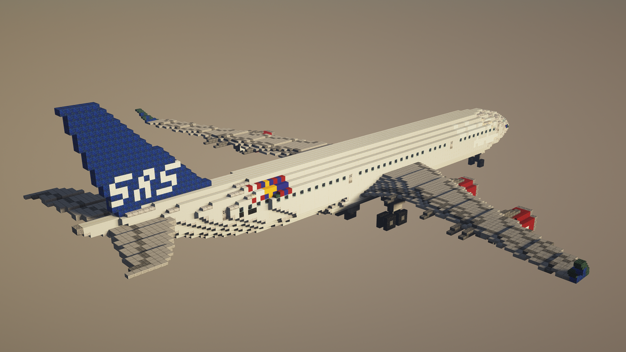 F'n'A Gaming Airbus A340-300 SAS(Scandinavian Airlines) Minecraft Map