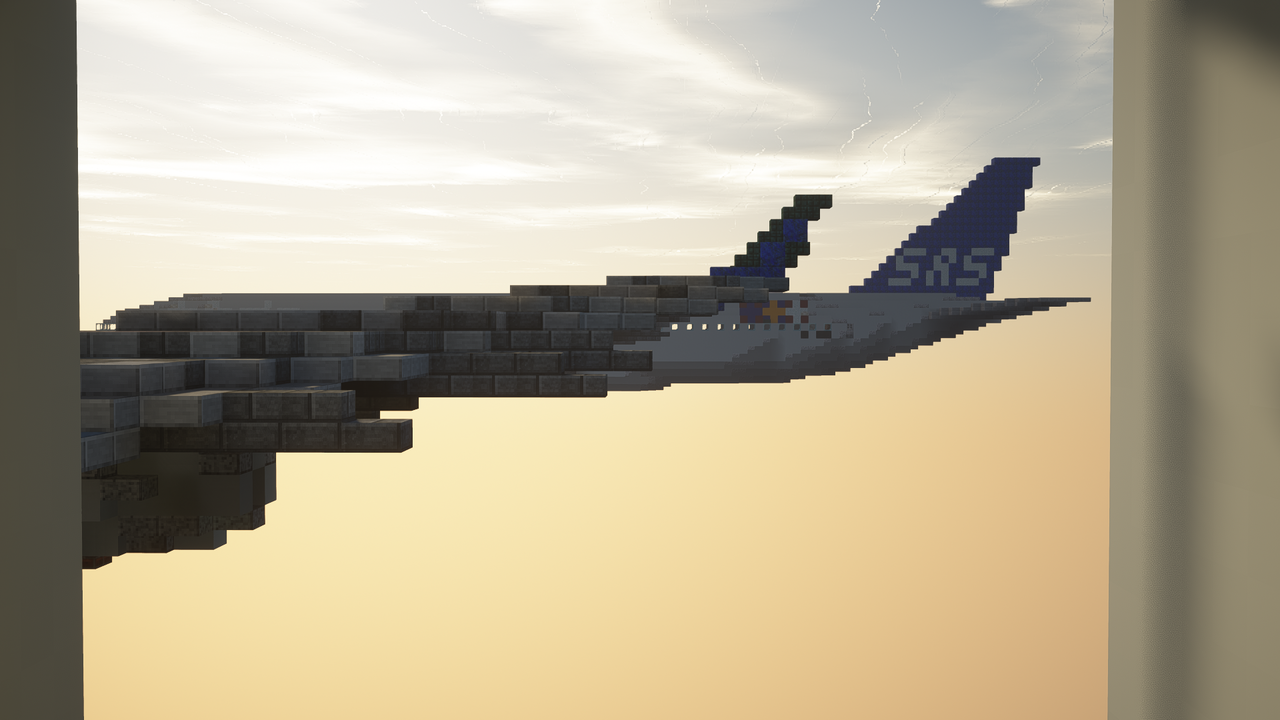 F'n'A Gaming Airbus A340-300 SAS(Scandinavian Airlines) Minecraft Map