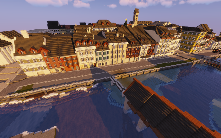 Minecraft Winter Town | Interlaken, Switzerland (Part 1) Minecraft Map