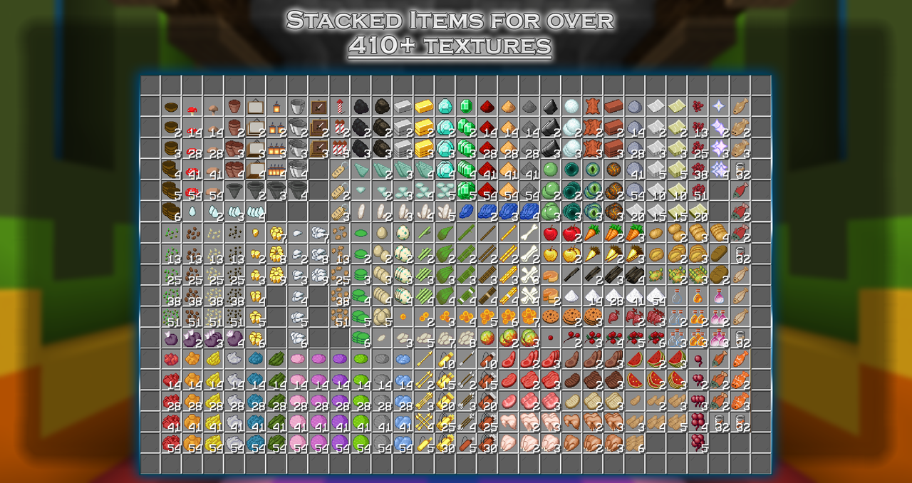[1.15.2][32x32] StackItem - ResourcePack for Stacked Items w/ Optifine ...
