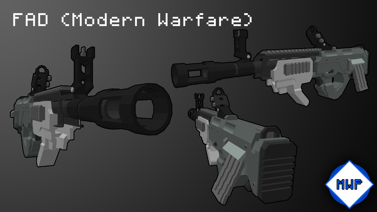 Modern Weapons Pack (3D Models) [1.12/1.13/1.14] Minecraft Texture Pack
