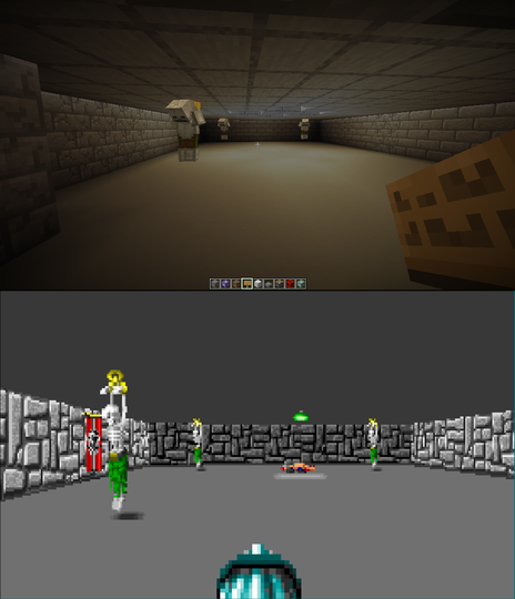 Wolfcraft 3D (Wolfenstein 3D recreation) Minecraft Map