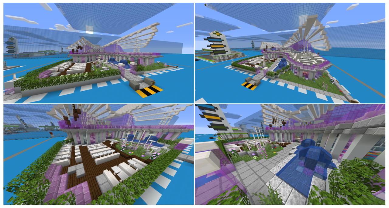 Modern City Buildings - Nightclub, Petrol Station, Apartment Complex ...