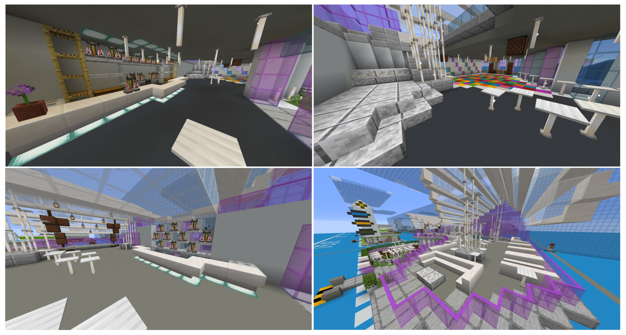 Modern City Buildings - Nightclub, Petrol Station, Apartment Complex ...