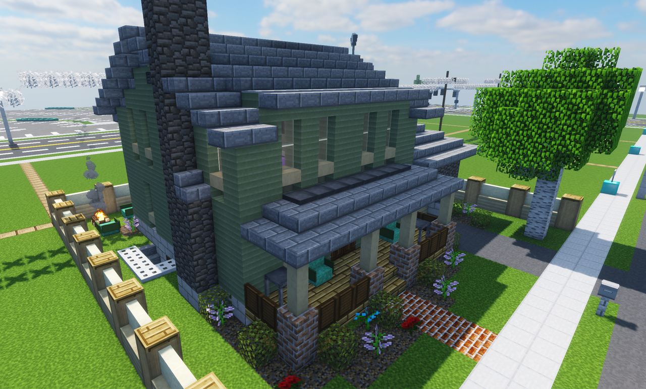 1950's Suburban 2 Story Home - Greenfield Project Minecraft Map