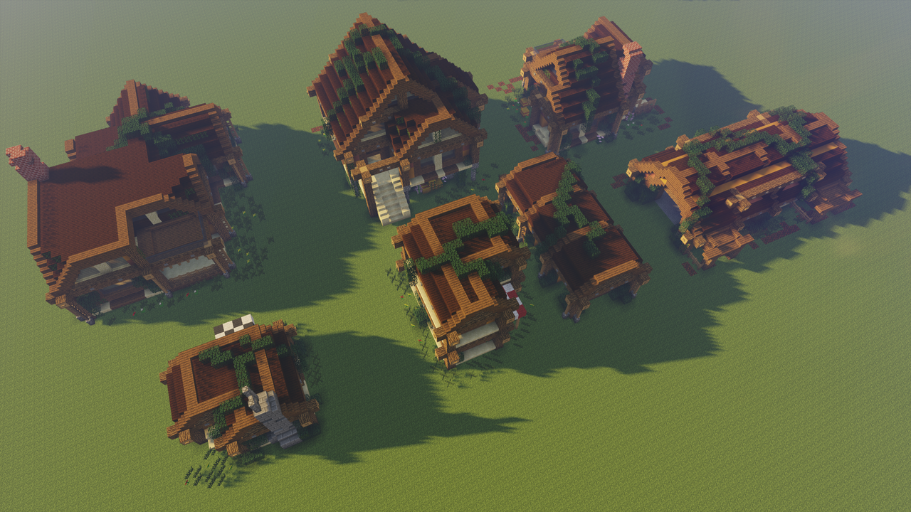 Rural Buildings Bundle : 7 Buildings | Schematic Minecraft Map