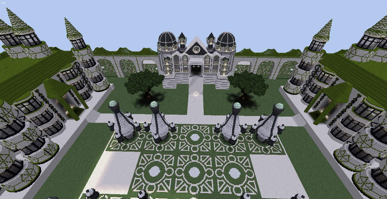 Fantasy Castles and courtyard Minecraft Map