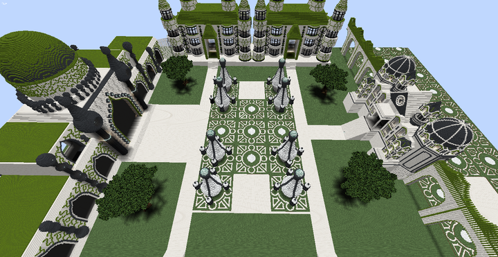 Fantasy Castles and courtyard Minecraft Map