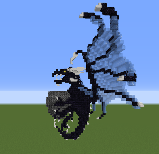 Small Blue floating dragon Minecraft Map