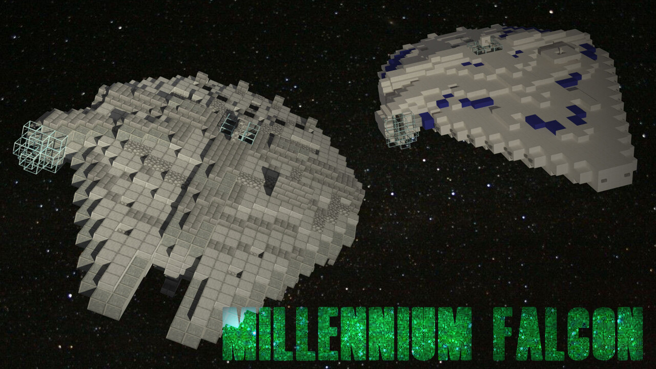 Star Wars Millennium Falcon 2 versions Minecraft Map