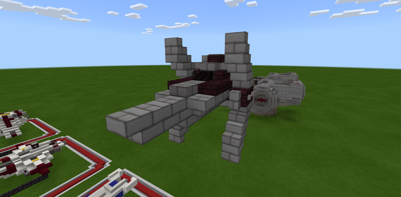 Alpha-3 Nimbus-Class V-wing Starfighter Minecraft Map