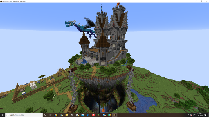 The Dragon Pit - Floating Island Spawn build. The Dragon Pit! Minecraft Map