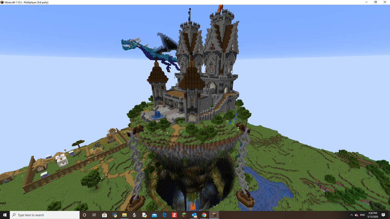 The Dragon Pit - Floating Island Spawn build. The Dragon Pit! Minecraft Map
