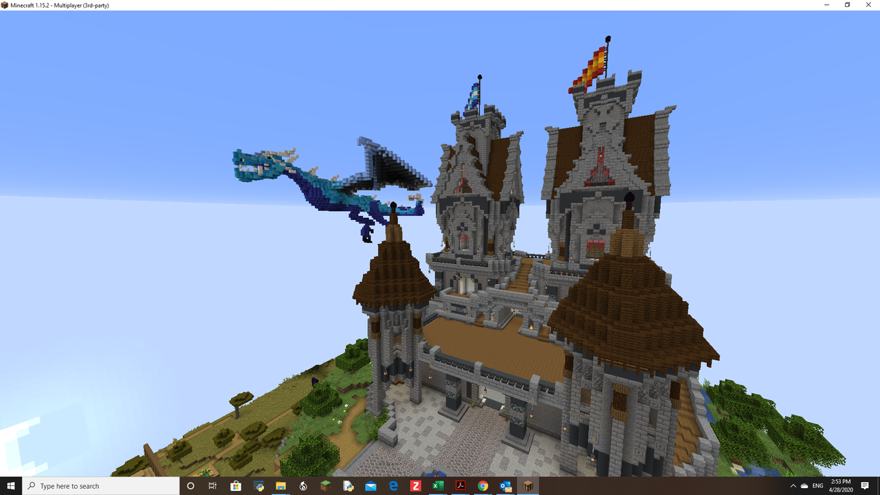 The Dragon Pit - Floating Island Spawn build. The Dragon Pit! Minecraft Map
