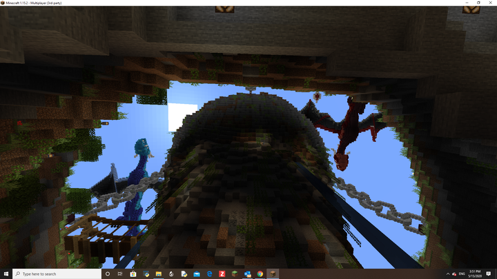 The Dragon Pit - Floating Island Spawn build. The Dragon Pit! Minecraft Map